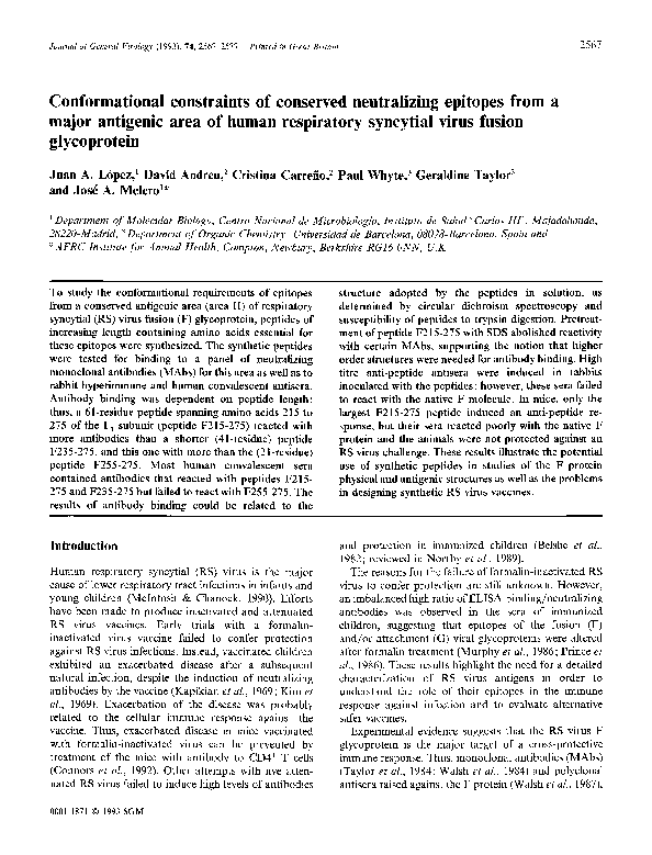 (PDF) Conformational constraints of conserved neutralizing epitopes ...