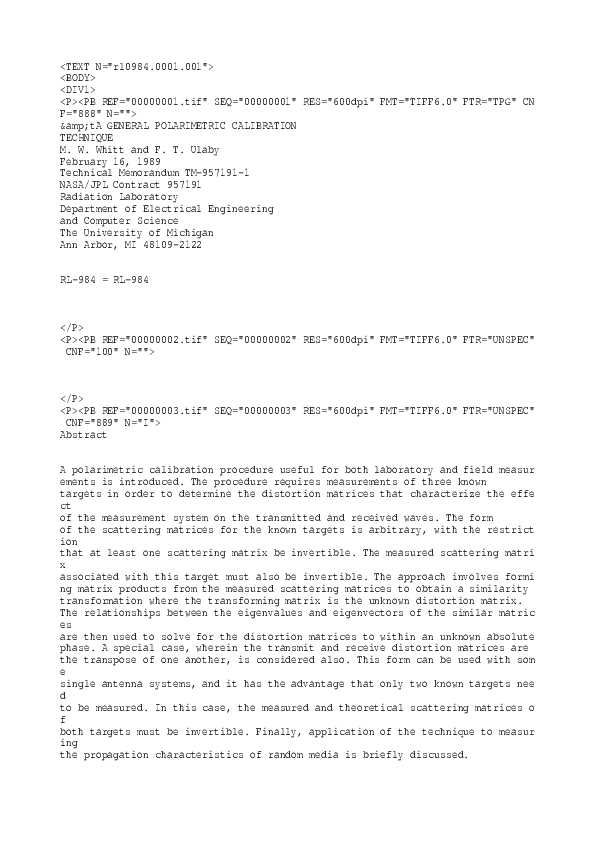 A general polarimetric radar calibration technique