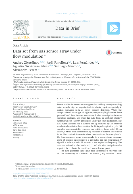 (PDF) Gas sensor array under flow modulation