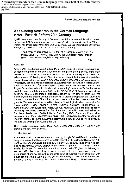 (PDF) Accounting Research in the German Language Area—First Half of the ...