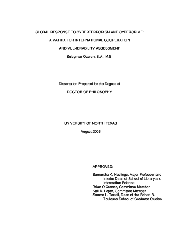 (PDF) APPROVED: A MATRIX FOR INTERNATIONAL COOPERATION AND ...