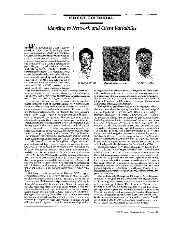 (PDF) Adapting to Network and Client Variability