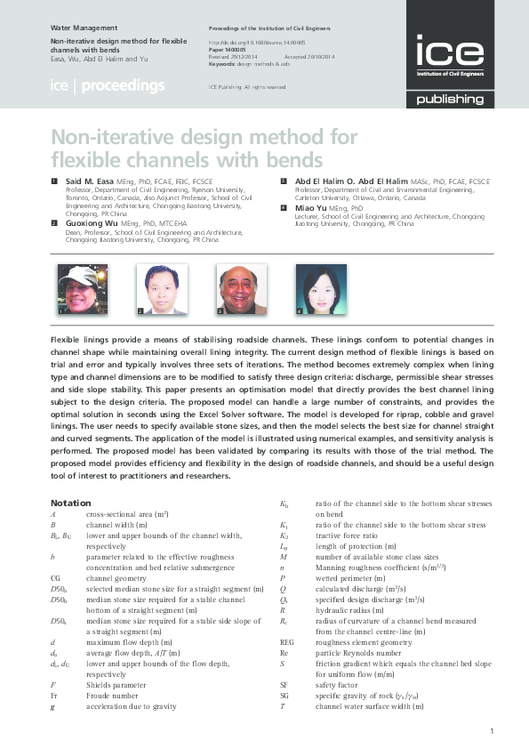 (PDF) Non-iterative design method for flexible channels with bends