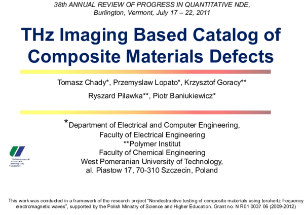 (PDF) THZ Imaging Based Catalog of Composite Materials Defects