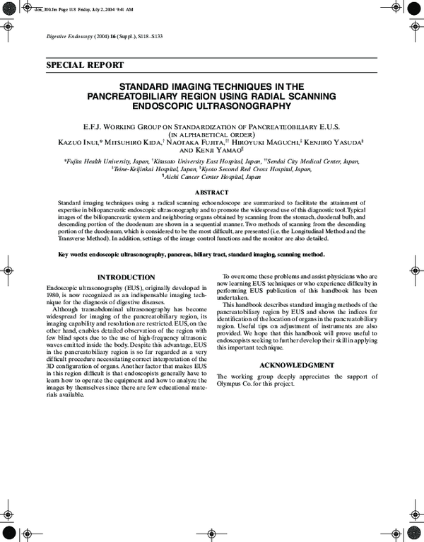 (PDF) Standard Imaging Techniques in the Pancreatobiliary Region Using Radial Scanning ...