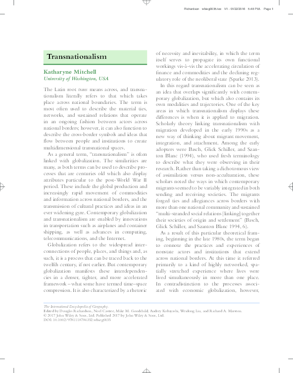 (PDF) Transnationalism