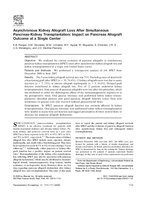 (PDF) Asynchronous Kidney Allograft Loss After Simultaneous Pancreas-Kidney Transplantation ...