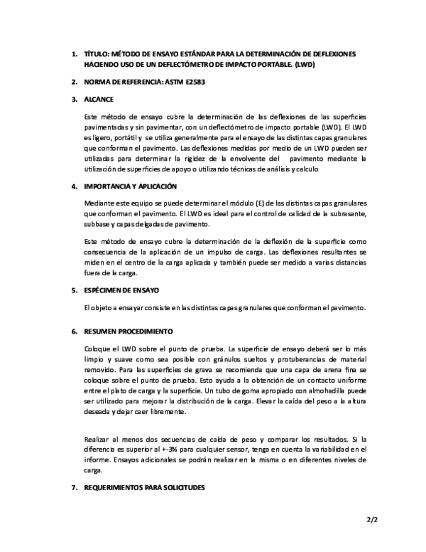 (PDF) 2/2 1. TÍTULO: MÉTODO DE ENSAYO ESTÁNDAR PARA LA DETERMINACIÓN DE ...