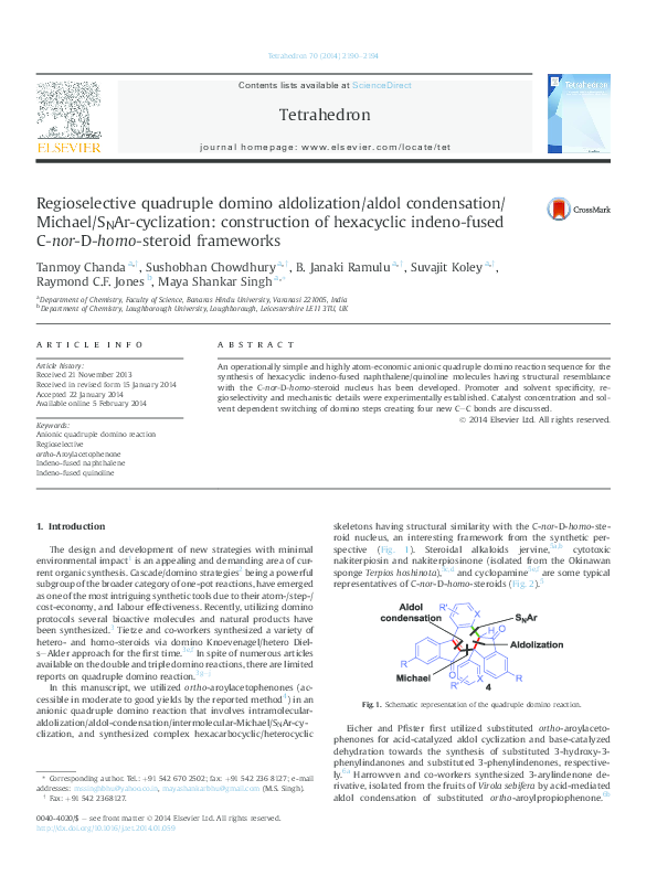 (PDF) ChemInform Abstract: Regioselective Quadruple Domino Aldolization ...