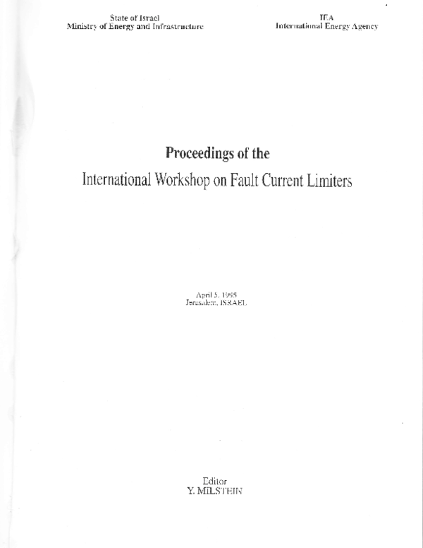 Pdf Superconducting Inductive Current Limiter As A Power System Component