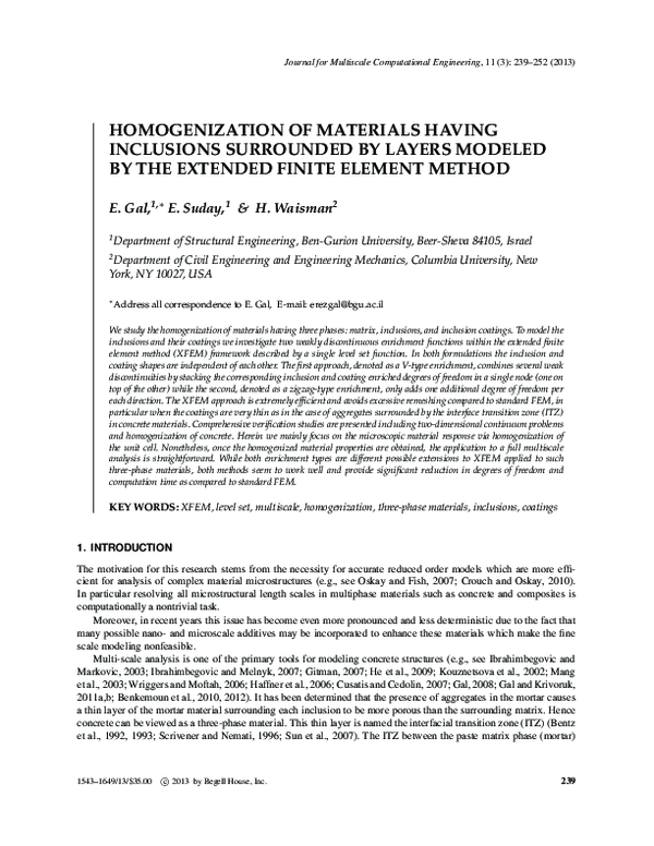 (PDF) HOMOGENIZATION OF MATERIALS HAVING INCLUSIONS SURROUNDED BY LAYERS MODELED BY THE EXTENDED ...
