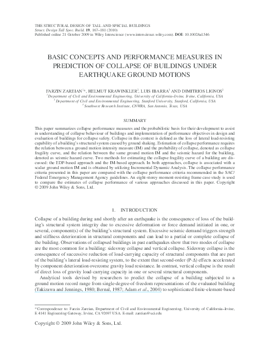 (PDF) Basic concepts and performance measures in prediction of collapse ...