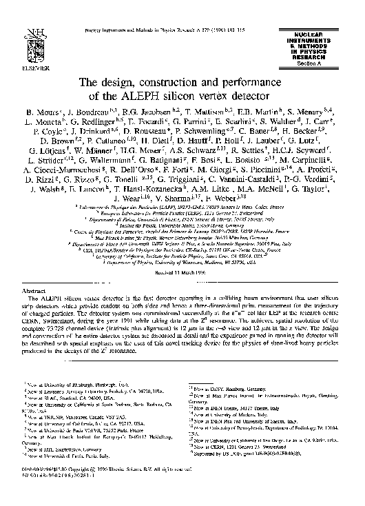 (PDF) The design, construction and performance of the ALEPH silicon ...