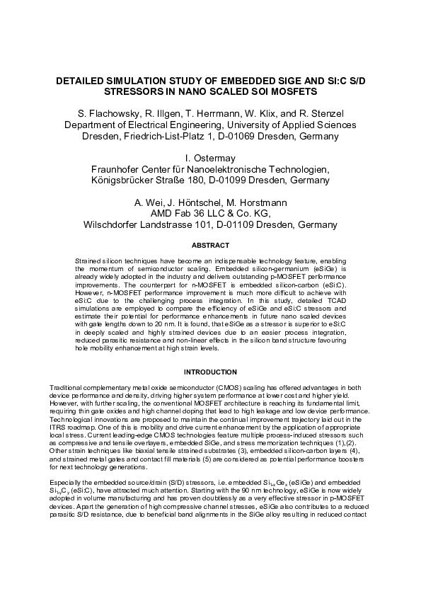 (PDF) Detailed simulation study of embedded SiGe and Si:C source/drain ...