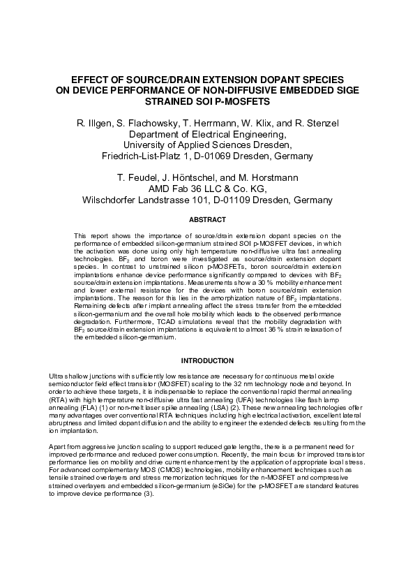(PDF) Effect of source/drain-extension dopant species on device ...