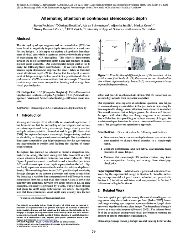 (PDF) Alternating attention in continuous stereoscopic depth