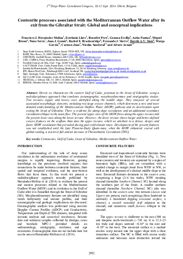 (PDF) Contourite processes associated with the Mediterranean Outflow ...