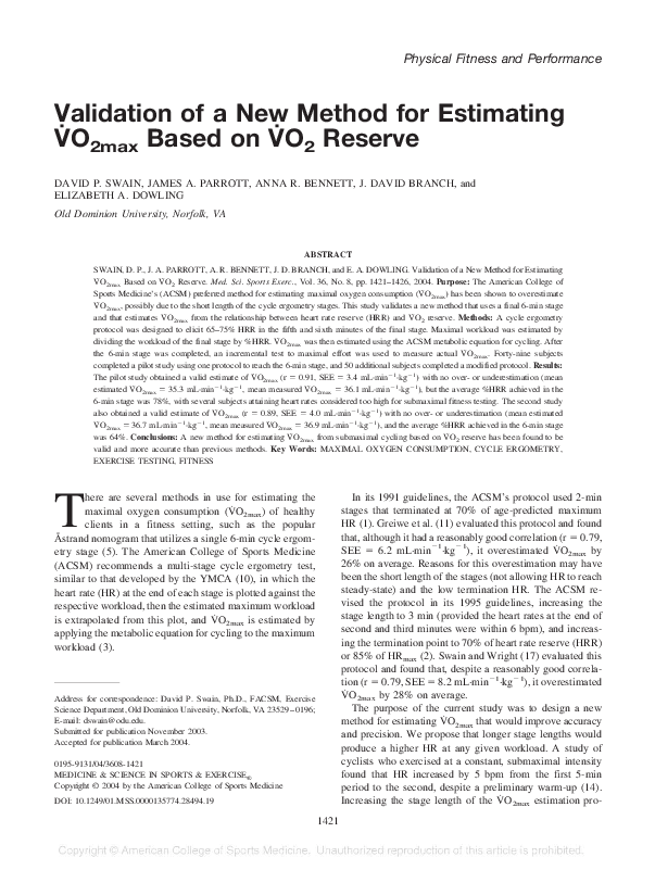 (PDF) Validation of a New Method for Estimating [latin capital V with ...