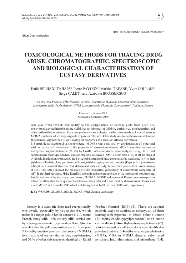 (PDF) Toxicological Methods for Tracing Drug Abuse: Chromatographic ...