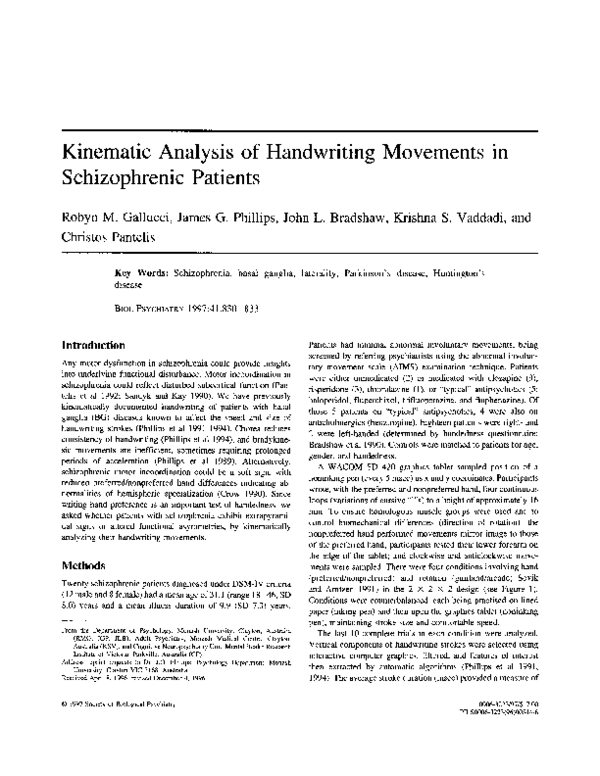 Pdf Kinematic Analysis Of Handwriting Movements In Patients With Alzheimers Disease Mild