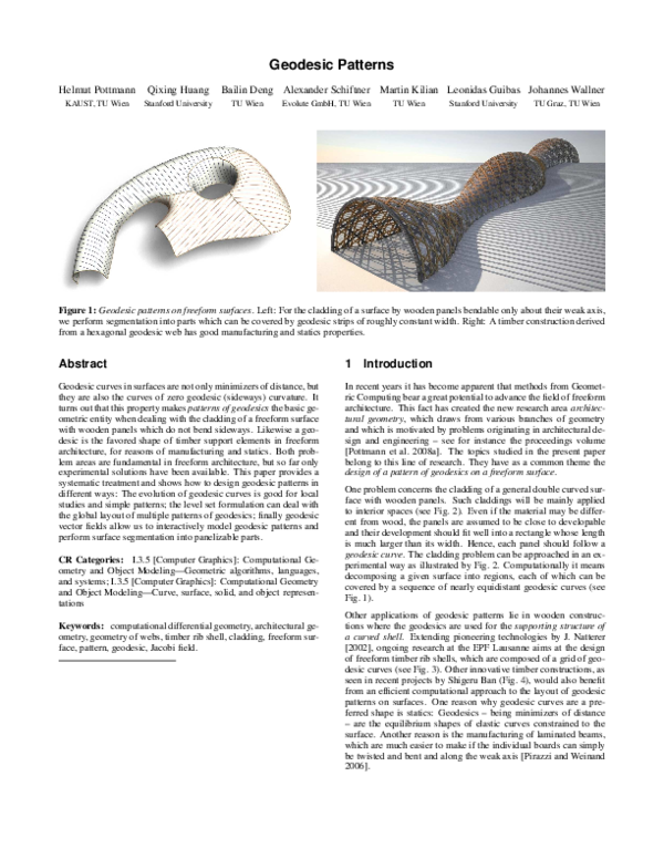 (PDF) Geodesic patterns