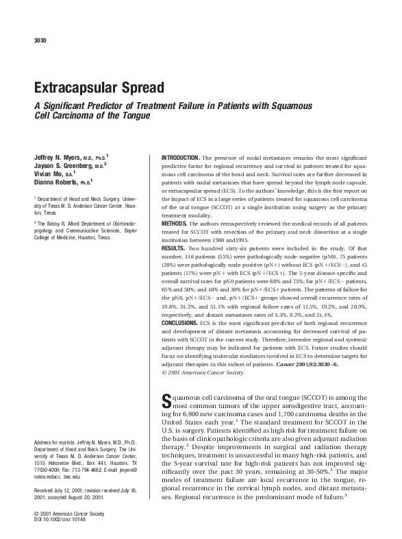 (PDF) Extracapsular spread