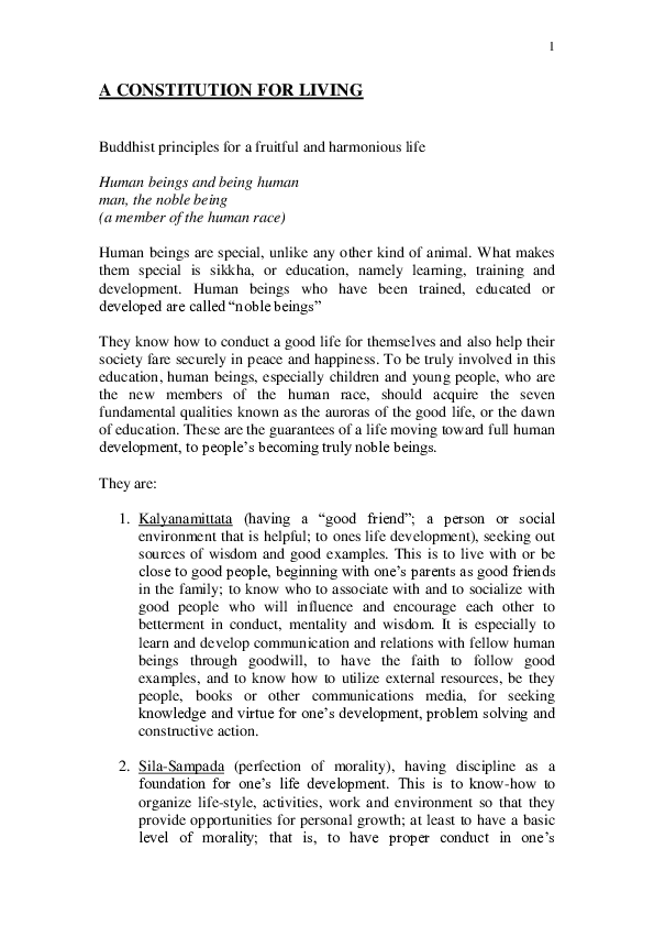 (PDF) A CONSTITUTION FOR LIVING