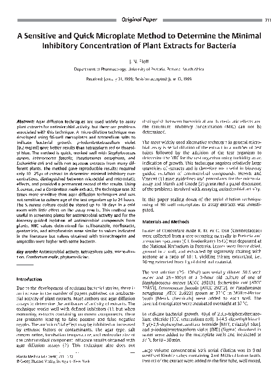 (PDF) A Sensitive and Quick Microplate Method to Determine the Minimal ...