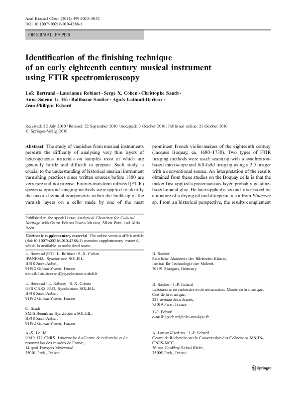 (PDF) Identification of the finishing technique of an early eighteenth ...