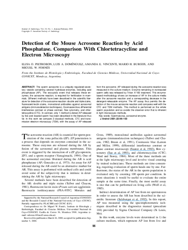 (PDF) Detection of the mouse acrosome reaction by acid phosphatase ...