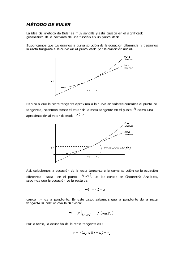 (PDF) MÉTODO DE EULER