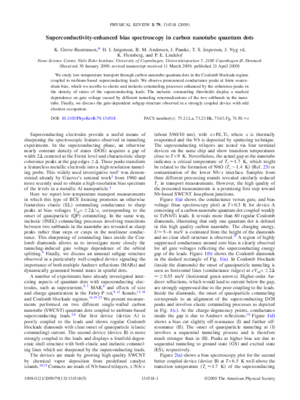 (PDF) Superconductivity-enhanced bias spectroscopy in carbon nanotube ...