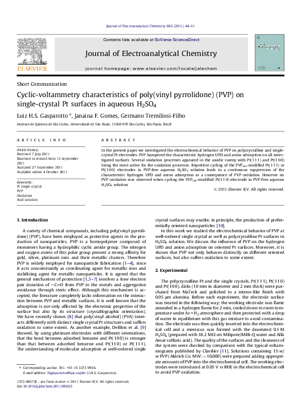 (PDF) Cyclic-voltammetry characteristics of poly(vinyl pyrrolidone ...