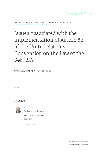 (PDF) Issues Associated with the Implementation of Article 82 of the ...