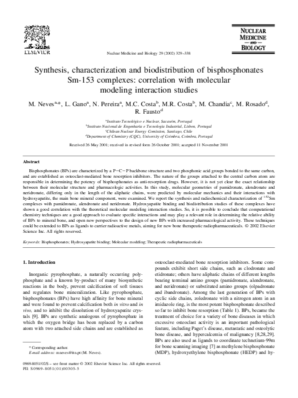 (PDF) Synthesis, characterization and biodistribution of new 99mTc oxo and nitrido complexes ...
