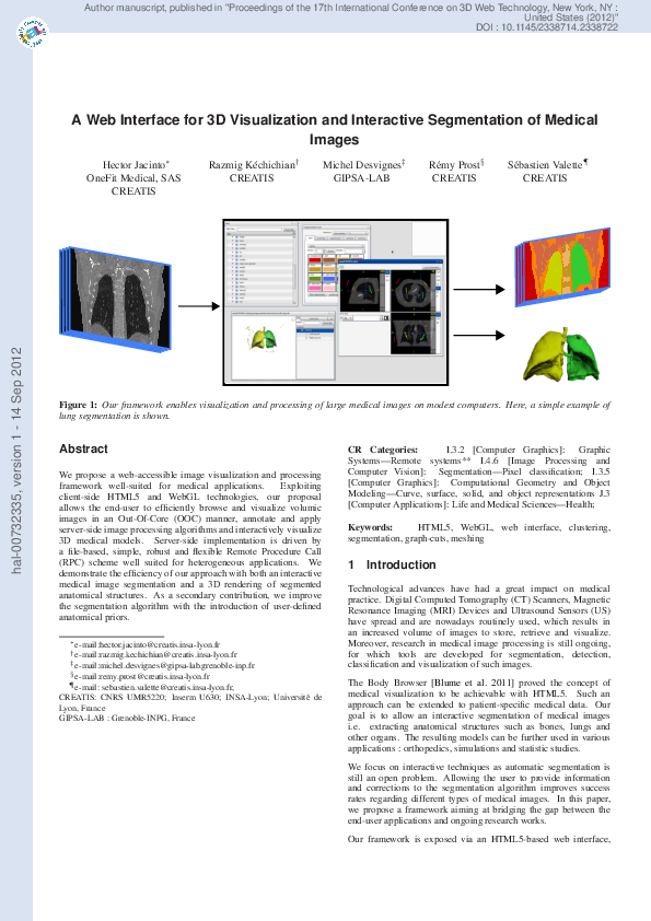 (PDF) A web interface for 3D visualization and interactive segmentation ...