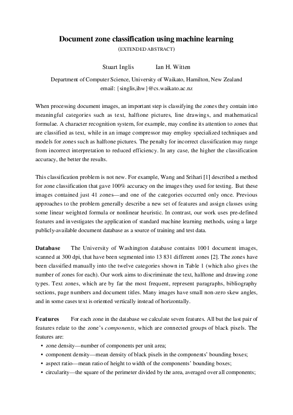 Pdf Document Zone Classification Using Machine Learning