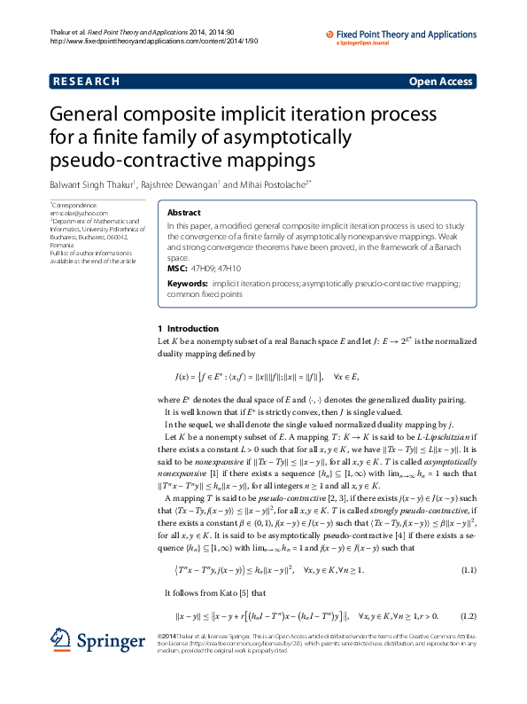(PDF) General composite implicit iteration process for a finite family of asymptotically pseudo ...