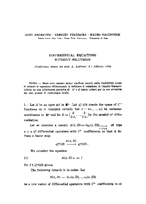 (PDF) Differential equations without solutions