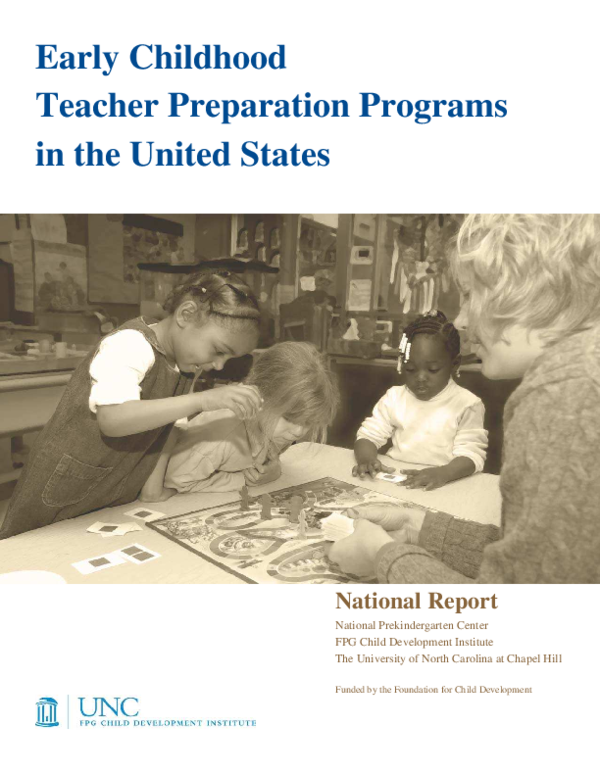 (PDF) Early childhood teacher preparation programs in the United States ...