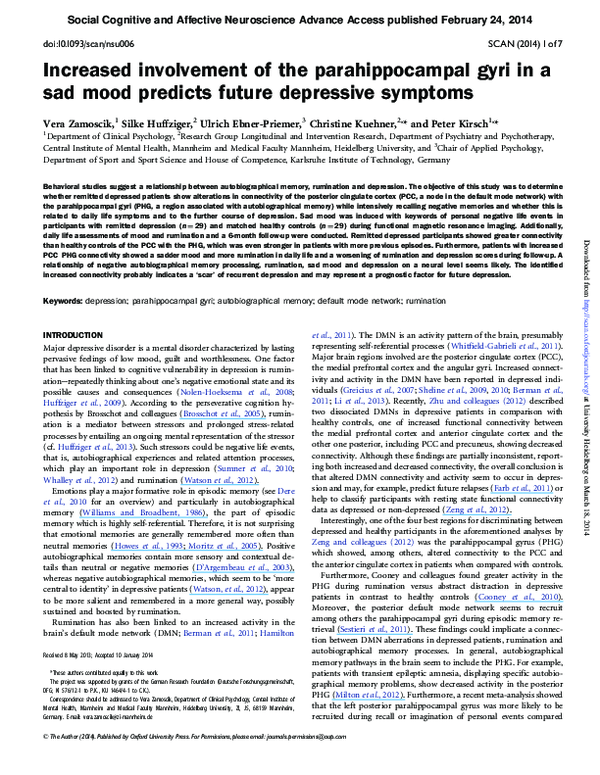 (PDF) Altered neural reward and loss processing and prediction error signalling in depression