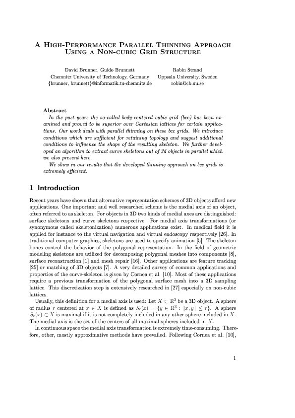 (PDF) A High Performance Parallel Thinning Approach Using a Non-cubic ...