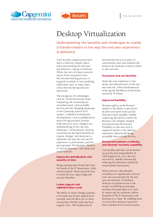 (PDF) Desktop Virtualization