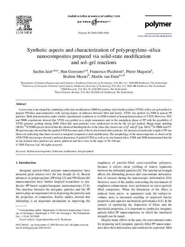 (PDF) The influence of spherical silica prepared by sol-gel method on mechanical properties of ...