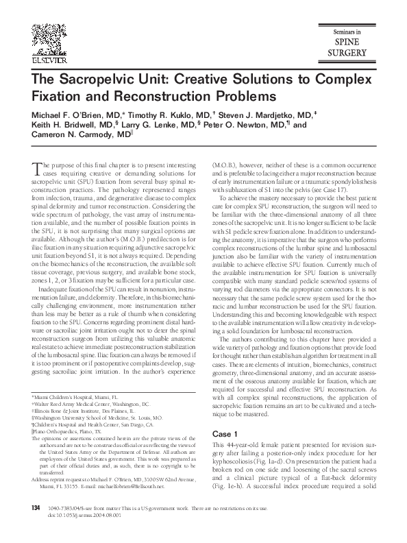 (PDF) The sacropelvic unit: Creative solutions to complex fixation and ...