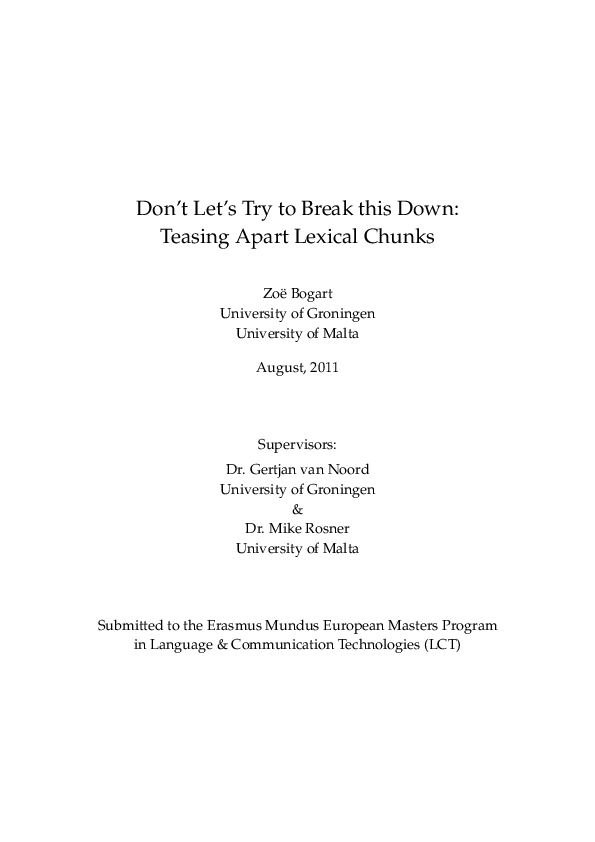 (PDF) CHUNKS
