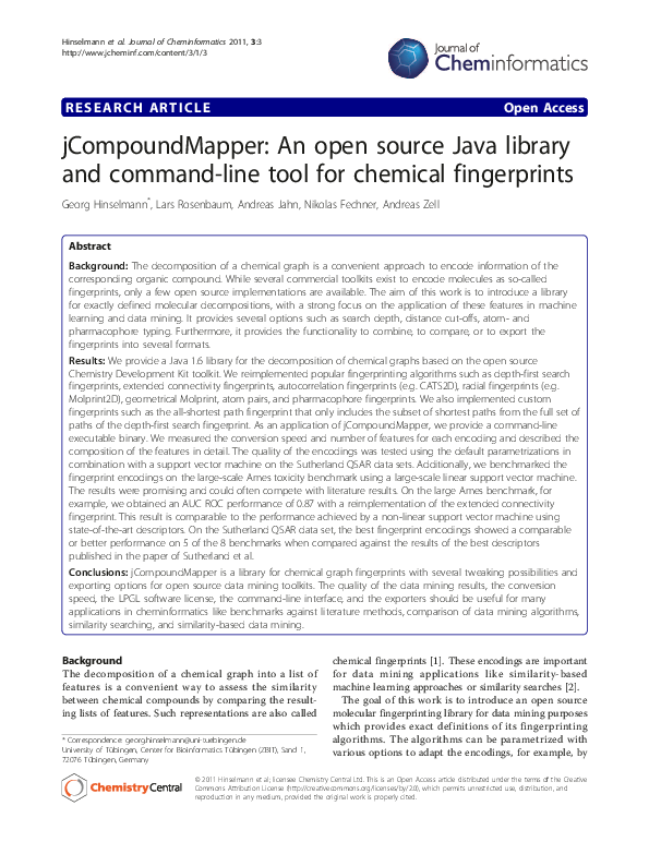 Pdf Jcompoundmapper An Open Source Java Library And Command Line
