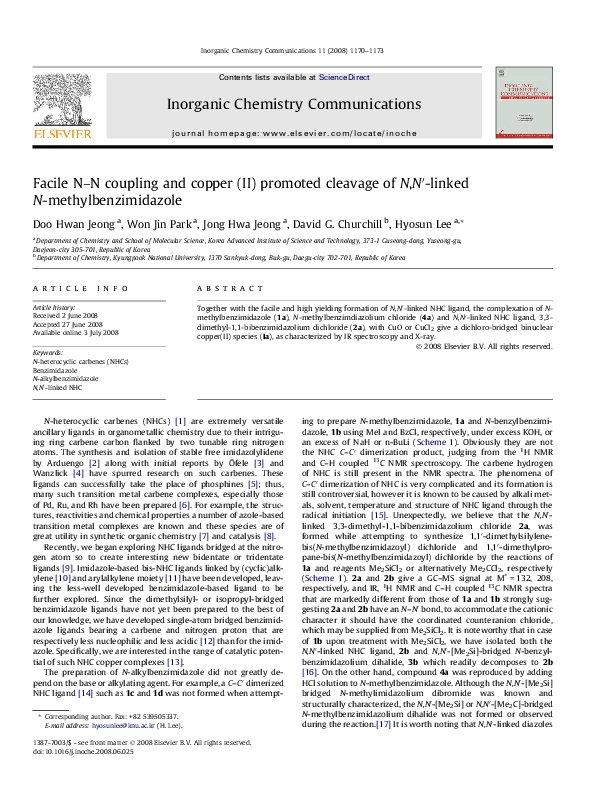 (PDF) Facile N–N coupling and copper (II) promoted cleavage of N,N ...