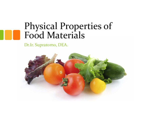 (PDF) Physical Properties of Food Materials