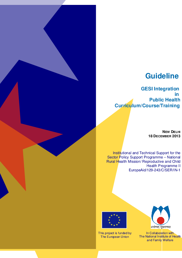 (PDF) Guideline GESI Integration in Public Health Curriculum/Course ...